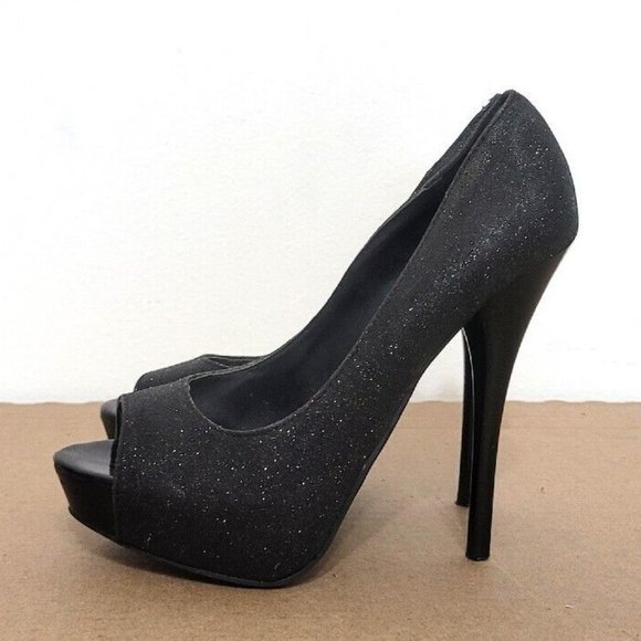 Speed Limit 98 | Shoes | Speed Limit 98 Black Sparkly Platform Stiletto ...